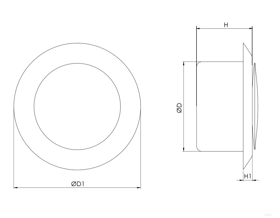 metal universal diffusers DM inox